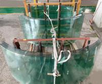 China QJY20240308-01 Clear Tinted Float Curved Toughened Glass Fine  Edge for sale