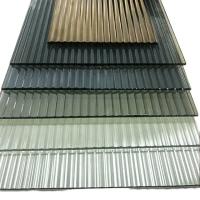 China Flat Laminated Float Glass Fluted Reed Decorative Tempered Glass for Bathroom Kitchen for sale