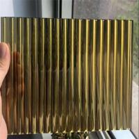 China Flat Laminated Float Glass Fluted Reed Decorative Tempered Glass for Bathroom Kitchen for sale