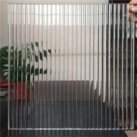 China Flat Laminated Float Glass Fluted Reed Decorative Tempered Glass for Bathroom Kitchen for sale