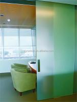 China QJY20240308-01 Edge Frosted Glass for Hotel Shower Enclosure Partition Processing for sale