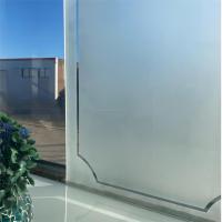 China QJY20240308-01 Edge Frosted Glass for Hotel Shower Enclosure Partition Processing for sale