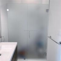 China QJY20240308-01 Edge Frosted Glass for Hotel Shower Enclosure Partition Processing for sale