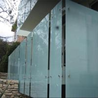 China Acid Etched Glass for Bathroom Privacy Protection and Customized Logo Wall Decoration for sale