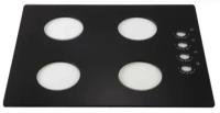 China Mirror Finish Flat Shape Decoration Black Burner Gas Stove with ROSH Certificate for sale