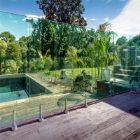 China 12.38mm Clear Laminated Swimming Pool Fencing Glass with Compressive Strength 4-6 Times for sale