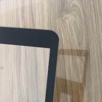 China Decorative Black Paint Silk Screen Printing Tempered Glass for Touch Screen Overlay for sale