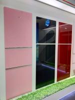 China Lat Polish Edge Treatment Tempered Printing Glass Panel for Refrigerator Door Design for sale