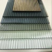 China Ribbed Customized Flat Glass for Bathroom Kitchen Living Room Hotel Window Partition Door for sale