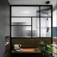 China 3-8mm Pattern Fluted Clear Glass Window Panels for Kitchen Bathroom Living Room Hotel Industrial Villa Hall Flat and Customized for sale