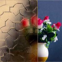 China Colorful Flower Pattern Begonia Embossed Glass for Bathroom Kitchen Industrial Hotel Villa for sale