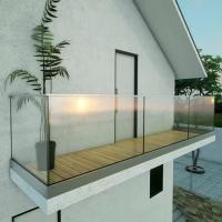 China AS/NZS2208 1996 Certified U Channel Base Tempered Glass Railings for Outdoor Projects for sale