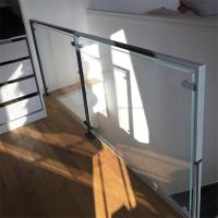 China Modern U Shape Design Stainless Steel Mirror Finish Marble Staircase with Glass Railing for sale