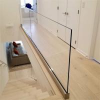 China Modern U Shape Design Stainless Steel Mirror Finish Marble Staircase with Glass Railing for sale