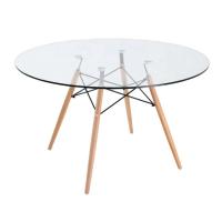 China Customized Flat Polished Edge 8mm Clear Tempered Glass Table Top for Hotel Furniture for sale