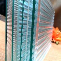 China Bronze and Gray Tempered Dichroic Moru Fluted Glass Door with Colorful Ripple Pattern for sale