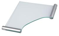 China Polished Edge Tempered Glass Bathroom Shelves for Slat Wall Display Customized Sizes for sale