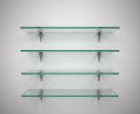 China Polished Edge Tempered Glass Bathroom Shelves for Slat Wall Display Customized Sizes for sale