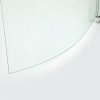 China 3-15mm Thickness J-Shape Curved Tempered Shower Glass for Bathroom Modernization Project for sale
