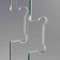 China Bathroom Decorative Hollow Structure Clear Tempered Glass for Frameless Shower Doors for sale