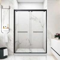 China Fine Polished Edge Decoration Clear Tempered Shower Glass for Frame Shower Doors for sale