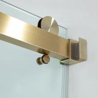 China Modern Design 3/8 Inch Tempered Glass Double Sliding Doors for Commercial Buildings for sale