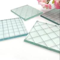 China Tempered Laminated Polished 6.8mm 10mm Clear Bronze Grey Nashiji Mesh Reinforced Wired Patterned Glass for sale