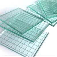 China Tempered Laminated Polished 6.8mm 10mm Clear Bronze Grey Nashiji Mesh Reinforced Wired Patterned Glass for sale