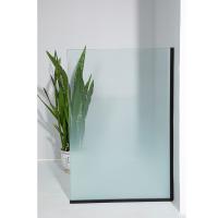 China Modern and Stylish Silk Screen Printing Gradient Frosted Shower Glass for Apartments for sale