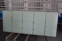 China Apartment Shower Screen Silk Screen Printing Tempered Glass with Customized Logo for sale