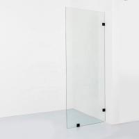 China Frameless Tempered Glass Black Profile Walk in Shower Screen Shower Door for Villa for sale