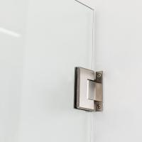 China Frameless Tempered Glass Black Profile Walk in Shower Screen Shower Door for Villa for sale
