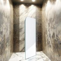 China EN12150/CE/SGCC/Australian Certificate Fixed Radius Tempered Glass Shower Doors for sale