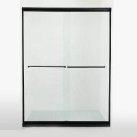 China Safety Round Corner 6mm 8mm 10mm Black Grid Tempered Glass for Shower Bathroom Door for sale