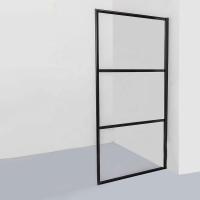 China Safety Round Corner 6mm 8mm 10mm Black Grid Tempered Glass for Shower Bathroom Door for sale