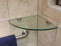 China Single Tier Back Painted Tinted Laminated Glass Shelf with Personalized Branding for sale