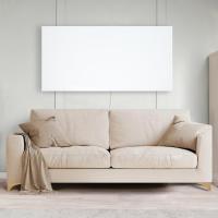 China Printing Glass Wall Heating Panel with Miter Edge Treatment and /-0.5mm Tolerance for sale