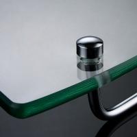 China Stainless Steel Material Modern Design Style Bathroom Corner Glass Shelf for Shelves for sale