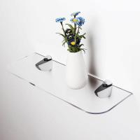 China Stainless Steel Material Modern Design Style Bathroom Corner Glass Shelf for Shelves for sale