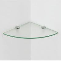 China OEM ODM Acceptable Quarter Round Triangular Corner Tempered Glass Shelf for Bathroom for sale