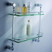 China Hotel and Home Decoration Single Glass Tier Tempered Glass Shelf with 5-12mm Thickness for sale