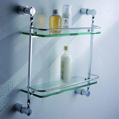 China Hotel and Home Decoration Single Glass Tier Tempered Glass Shelf with 5-12mm Thickness for sale