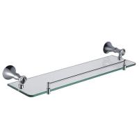 China Wall Mounted Bathroom Glass Shelf Towel Rack with Single Tier and 5-12mm Thickness for sale