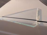 China Customized Color Wall Mounted Fanshaped Tempered Glass Shelves for Bathroom for sale