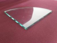 China Customized Color Wall Mounted Fanshaped Tempered Glass Shelves for Bathroom for sale