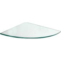 China Customized Color Wall Mounted Fanshaped Tempered Glass Shelves for Bathroom for sale