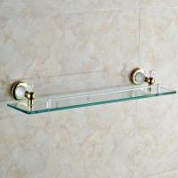China Customized Color Wall Mounted Fanshaped Tempered Glass Shelves for Bathroom for sale