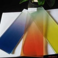 China Fine Polished Edge 3-19mm Ceramic Frit Printing Frosted White Gradient Tempered Glass for sale