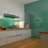 China Double Coated Back Painted Lacquered Glass for Kitchen Interior Decoration for sale