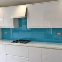 China High Temperature Resistant 4mm 5mm Decorative Kitchen Glass Splashbacks Tempered Back Painted for sale